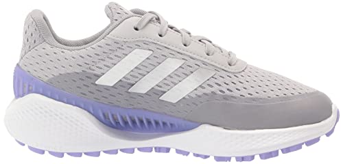 adidas Women's SUMMERVENT Spikeless Golf Shoes, Grey Two/Silver Metallic/Light Purple, 5