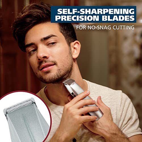 Wahl Mustache and Beard Battery Operated Beard Trimming kit for Mustaches, Beard, Neckline, Light Detailing and Grooming with Bonus Nose & Ear Trimmer β Model 5537-420