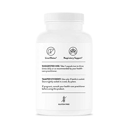 Thorne NAC - N-Acetylcysteine - 500mg - Supports Respiratory Health and Immune Function; Promotes Liver and Kidney Detox - 90 Capsules