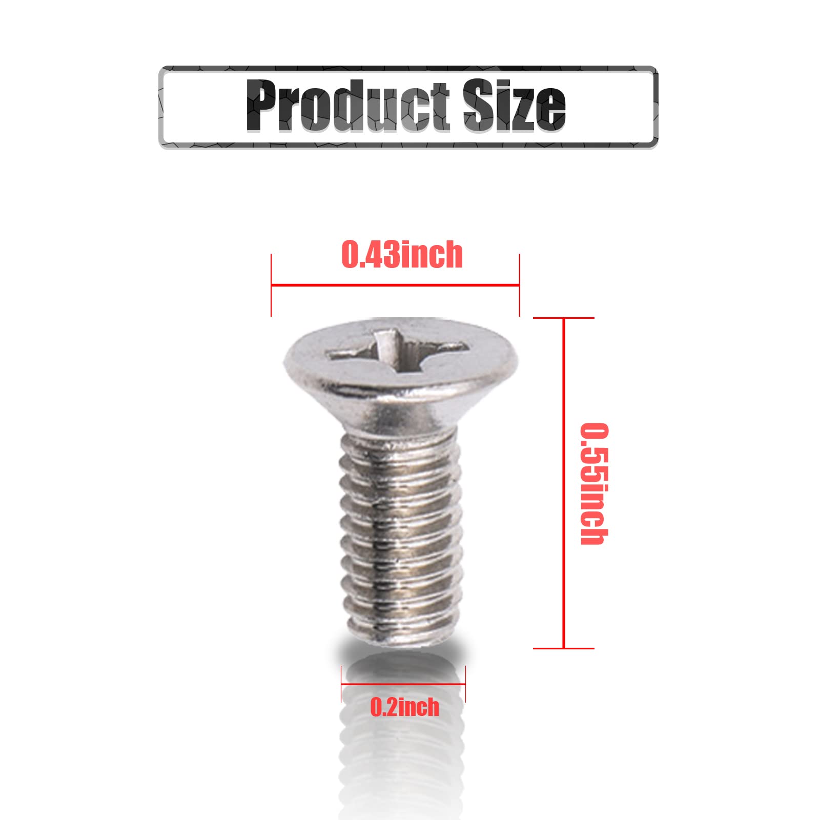 Dewkou 4 PCS Braking Disc Rotor Screws Kit, Stainless Front Rear Braking Set Bolts, Suitable for Honda Hyundai and Kia Models Best Alternative to Mazda (Silver)
