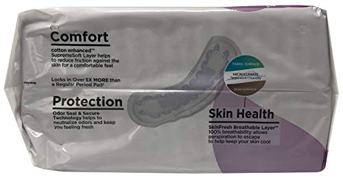 Equate Options Maximum Absorbency Long Length Pads, 72 Count