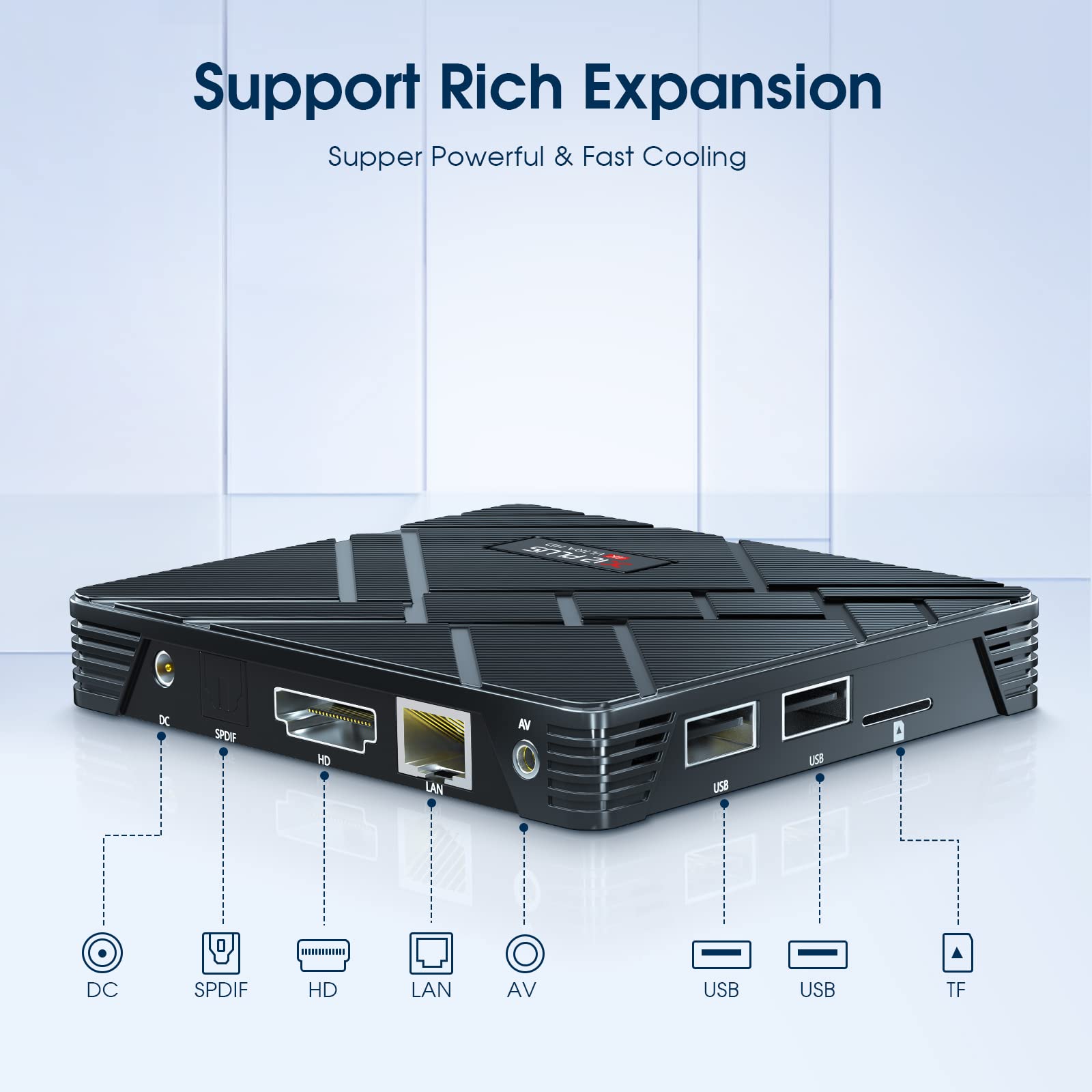 Android TV Box 11.0, X12 Plus Smart TV Box 4GB 32GB, RK3318 Chip Support 2.4G/5.8G WiFi6 100M Ethernet LAN Bluetooth 5.0 3D/6K Android Box Set Top TV Box