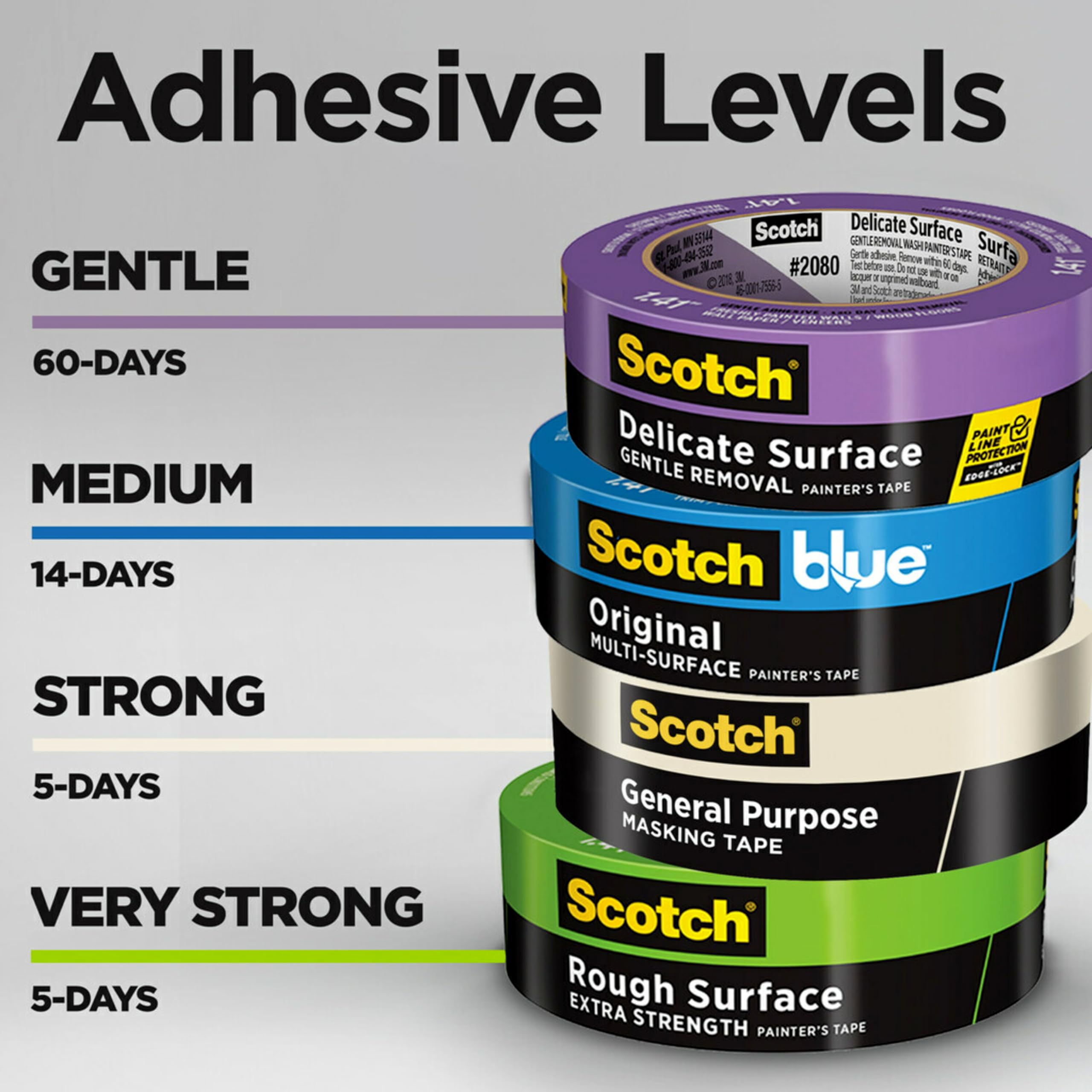 Scotch 2050-48MP 3M 2050 General Painting, 1.88-Inch x 60.1-Yard, 1-Pack Masking Tape, Width, Beige