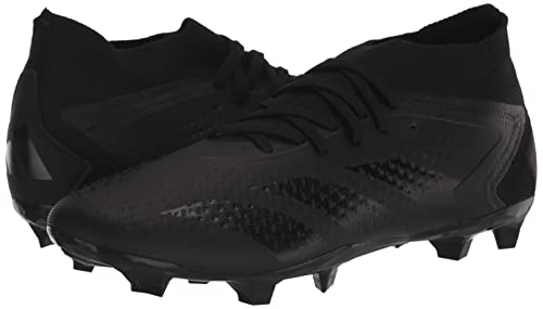 adidas Unisex Predator Accuracy.3 Firm Ground Soccer Shoe, Black/Black/White, 9.5 US Men
