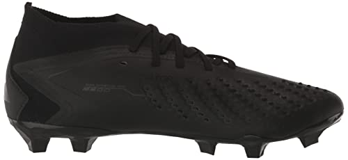 adidas Unisex Predator Accuracy.3 Firm Ground Soccer Shoe, Black/Black/White, 9.5 US Men