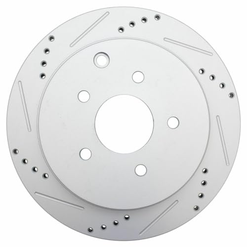 Bnyifoqi 2pcs Disc Brake Rotor Set Rear Left Driver and Right Passenger Side Coated Cast Iron Performance Drilled and Slotted 2882970058