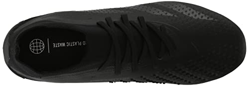 adidas Unisex Predator Accuracy.3 Firm Ground Soccer Shoe, Black/Black/White, 9.5 US Men