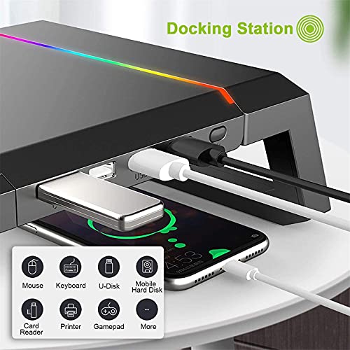 Monitor Stand Foldable Riser Stand, Computer Monitor Riser with USB Port 4pcs, Monitor Stand Computer Monitor Stand