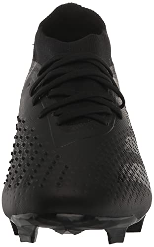 adidas Unisex Predator Accuracy.3 Firm Ground Soccer Shoe, Black/Black/White, 9.5 US Men