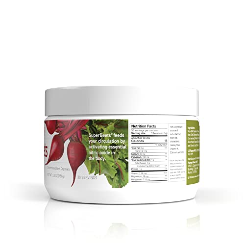 HumanN SuperBeets Black Cherry - Beet Root Powder - Nitric Oxide Boost for Blood Pressure, Circulation & Heart Health Support - Non-GMO Superfood Supplement - Natural Black Cherry Flavor, 30 Servings