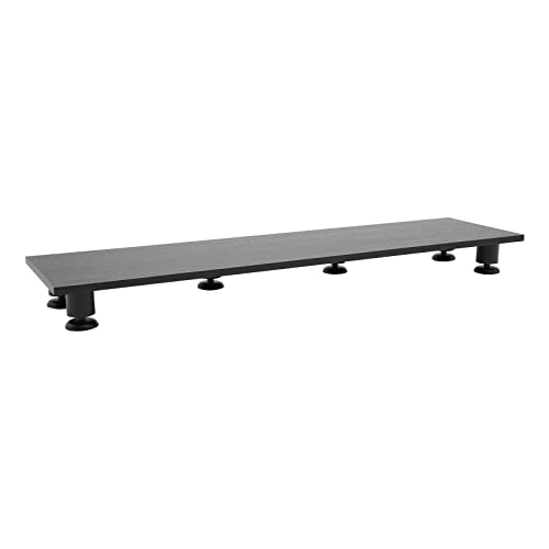 YIYIBYUS Dual Monitor Stand Riser, Large Monitor Riser , Desktop Stand Storage Organizer for Laptop Computer/TV/PC/Printer (Black)