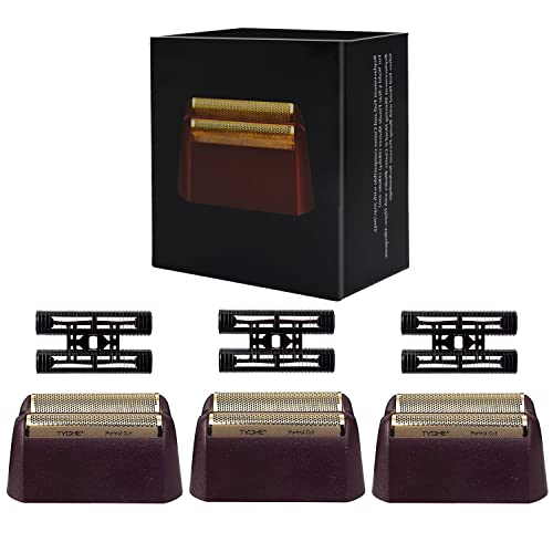 Professional 5 Star Series Finale Shaver Replacement Foil and Cutter Bar Assembly Compatible with wahl Foil Heads 7031-100/7043-100,Fit for #8061 8164 shaver (red 3 pack)