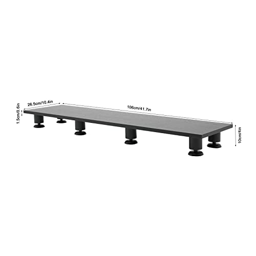 YIYIBYUS Dual Monitor Stand Riser, Large Monitor Riser , Desktop Stand Storage Organizer for Laptop Computer/TV/PC/Printer (Black)