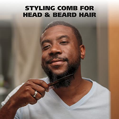 Wahl Beard, Mustache, & Hair Styling Comb for Men's Grooming - Handcrafted & Hand Cut with Cellulose Acetate - Smooth, Rounded Tapered Teeth - Model 3328