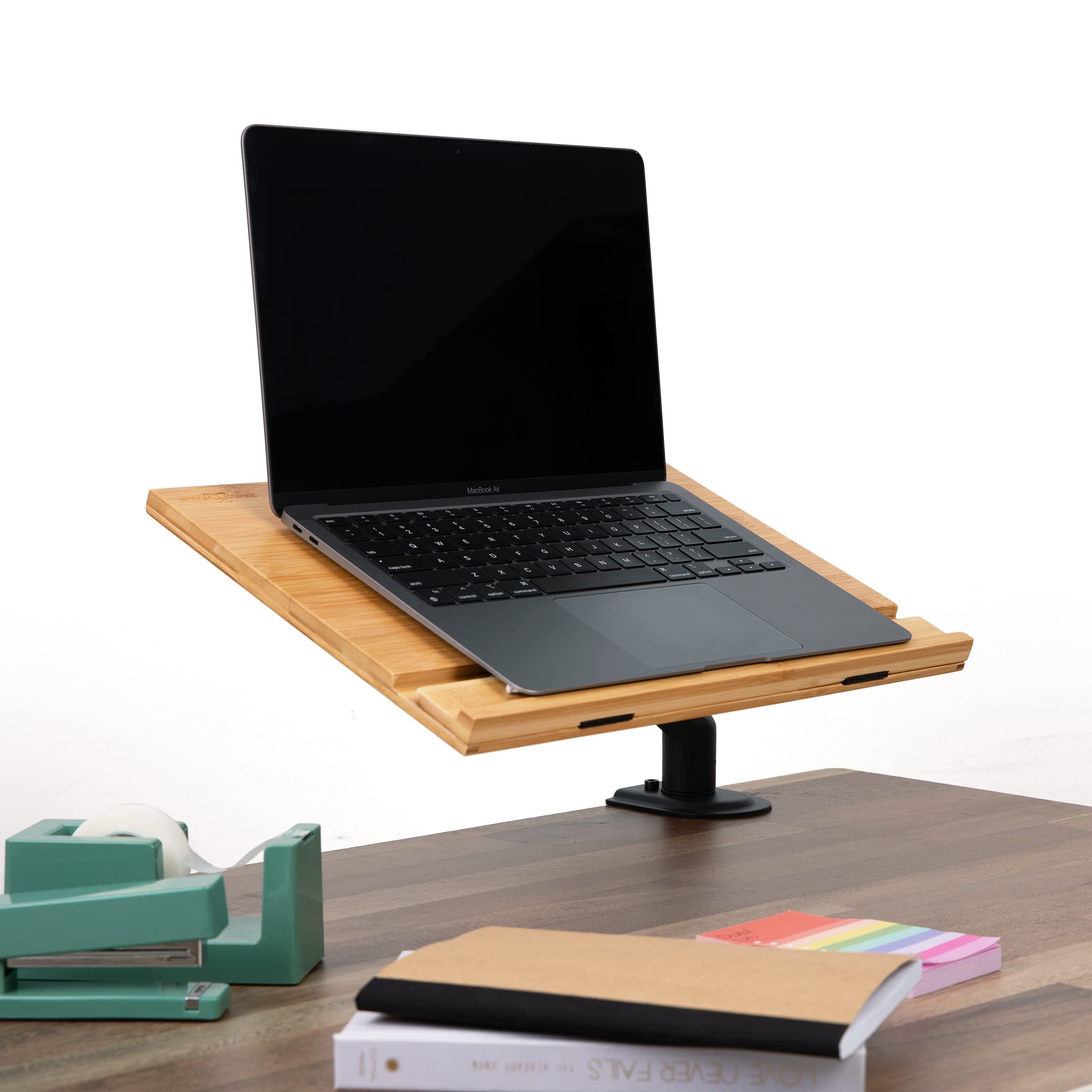 Wisdom Stands Laptop Stand & Book Stand - Highly Adjustable Computer Riser and Book Holder for Desk - for Large & Small Laptops, Books & Tablets - Up to 13 lb - Large Size 15.4 x 11 inch