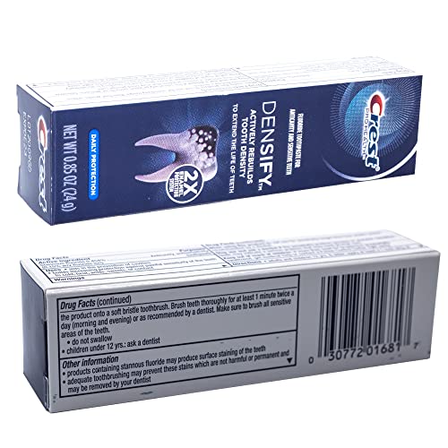 Crest Pro-Health Densify Daily Protection Toothpaste, Travel Size 0.85 oz (24g) - Pack of 12