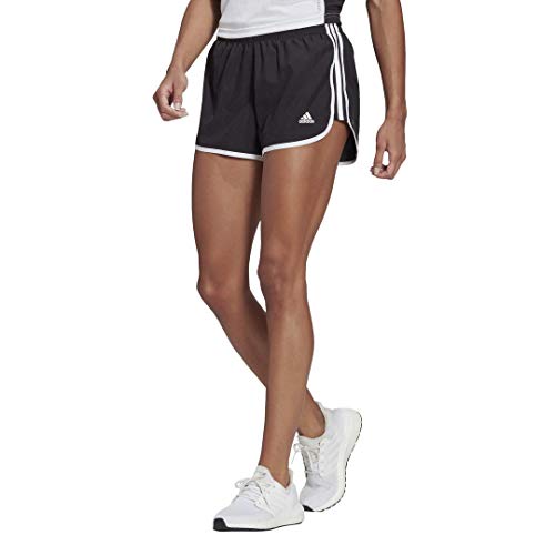 adidas Women's Marathon 20 Shorts, Black/White, Small