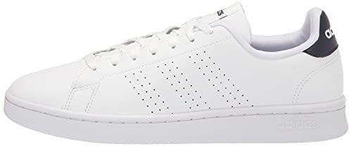adidas Men's Advantage Racquetball Shoe, White/Cloud White/Ink, 10