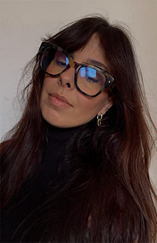 Acetate Blue Light Blocking Glasses Square with Anti Computer Glare for Gaming Reading Women and Men