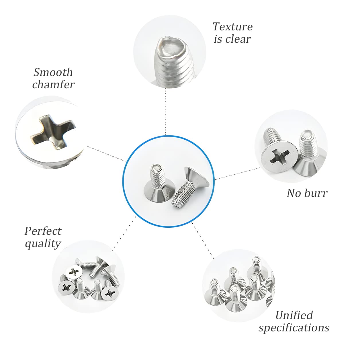 Car Brake Disc Rotor Screws, Stainless Steel Screw Rotor Brake Disc Retaining 93600-06014-0H, Retaining Screws for Front and Rear, Auto Replacement for City Civic Accord Odyssey Acura (16 PCS)