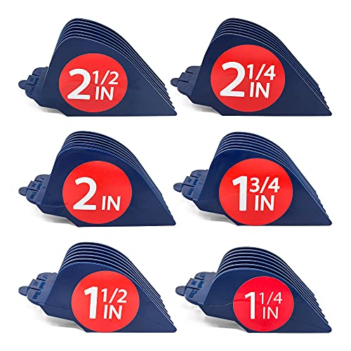 Clipquik Premium XL Clipper Guards, Strong & Sturdy 2.5 inch, 2.25", 2", 1.75", 1.5", 1.25" (#20, #18, #16, #14, #12, #10) Extra Long, Large Guide Comb Set Fits Most Wahl Full Size Hair Clippers