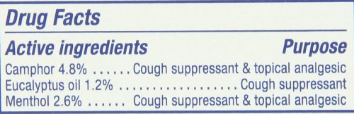 Vicks VapoRub Cough Suppressant Chest and Throat Topical Analgesic Ointment, Eucalyptus and Menthol Vapor, 3.53 Ounce