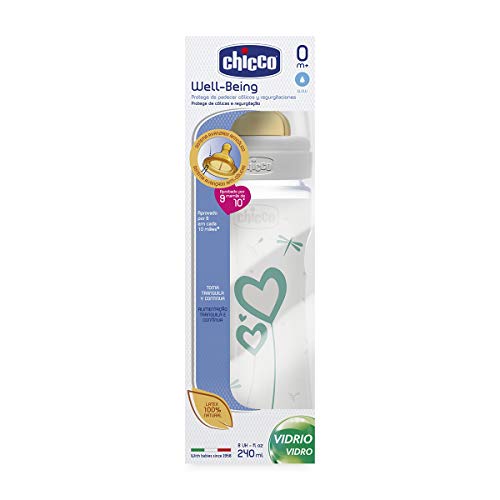 Chicco Baby Bottle And Glass Welfare Rubber Unisex 0M + 240ml