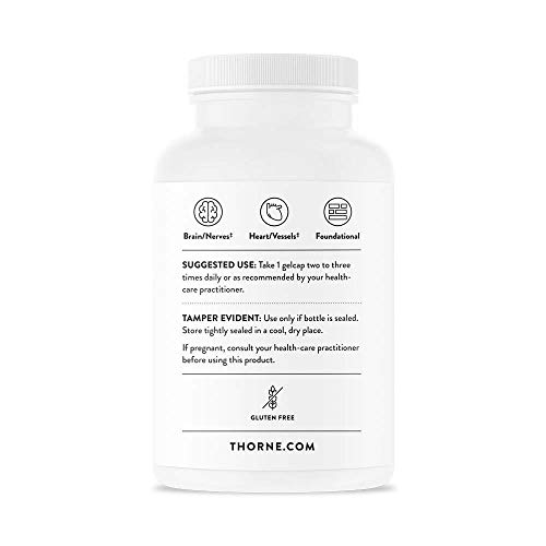 Thorne Omega-3 with CoQ10 - Omega-3 Fatty Acids Supplement with CoQ10 - EPA and DHA - 90 Gelcaps