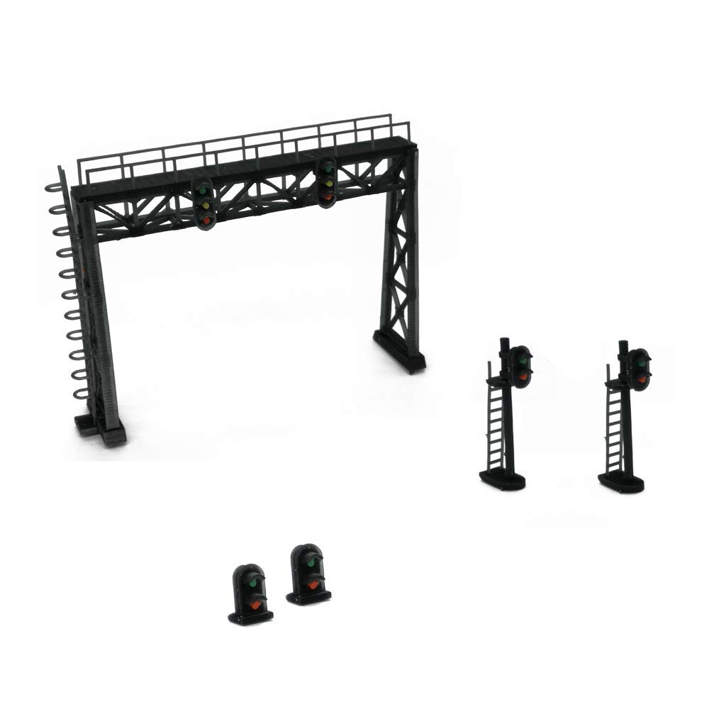 Outland Models Railroad Scenery Dwarf, Block Signal and Bridge Set N Scale 1:160