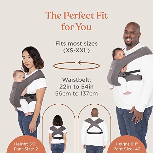Ergobaby Embrace Cozy Newborn Baby Wrap Carrier (7-25 Pounds), Ponte Knit, Oxford Blue