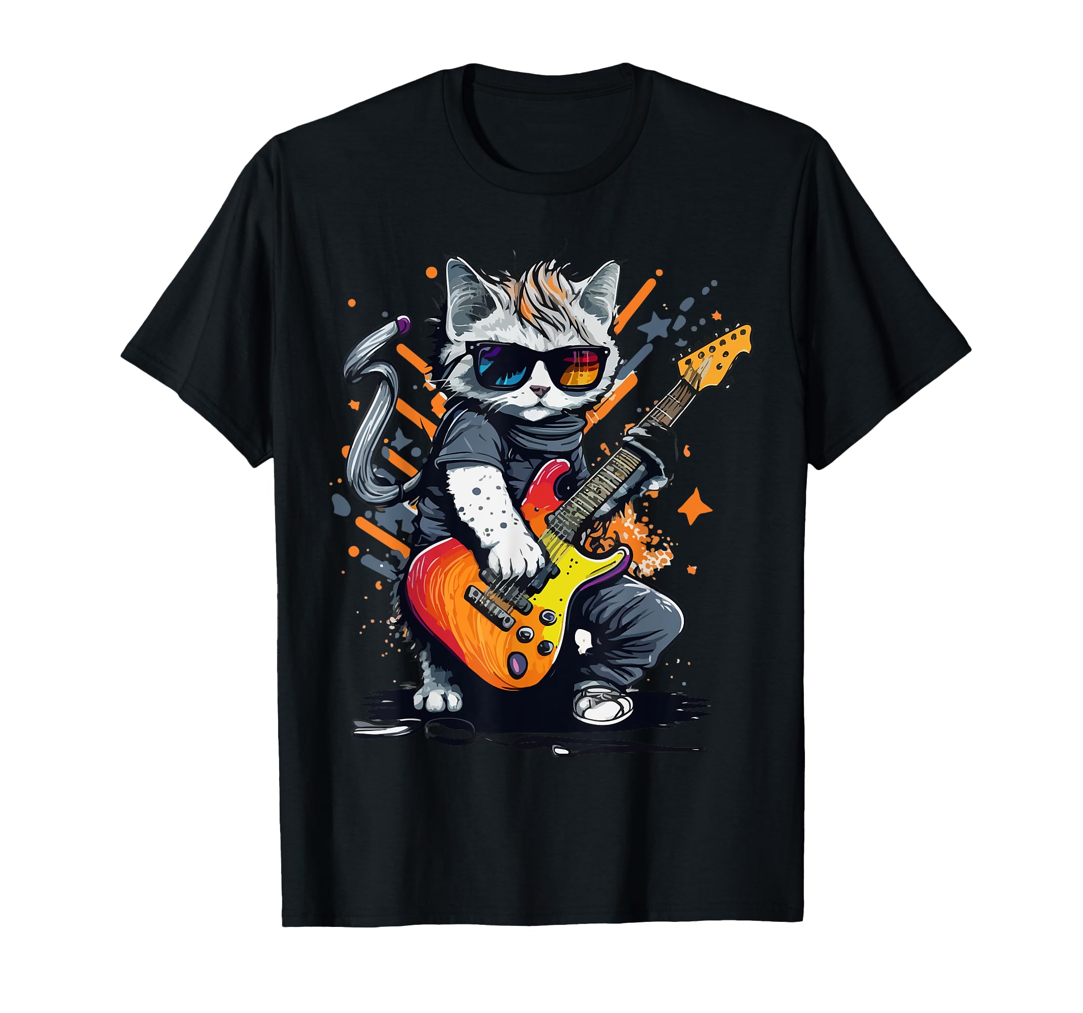 Cat Rock 'n Roll, Cat Rock, Rocking Cat, Cat Rock Bands T-Shirt