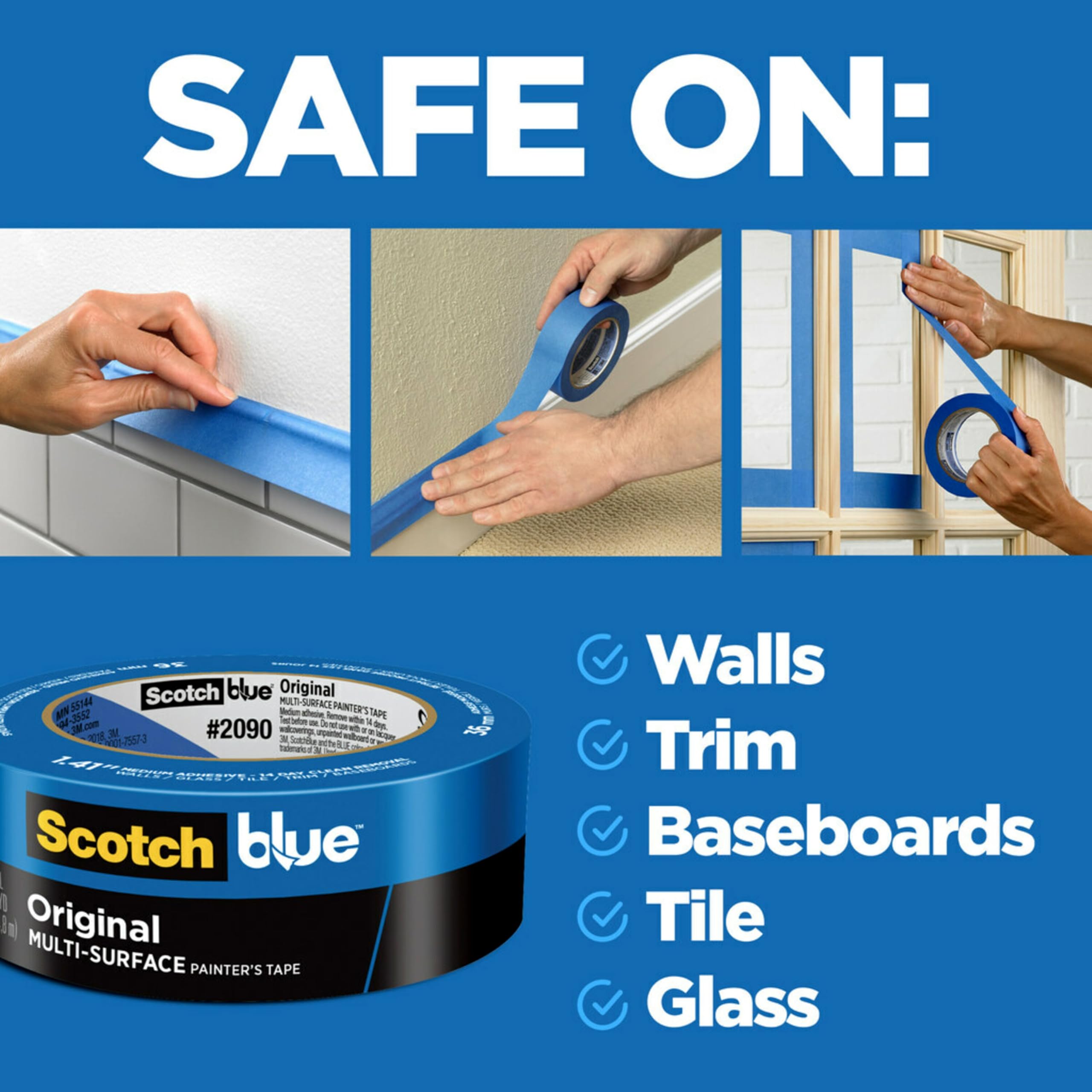 ScotchBlue Painter's Tape, Multi-Use, .94-Inch by 60-Yard, 1 Roll