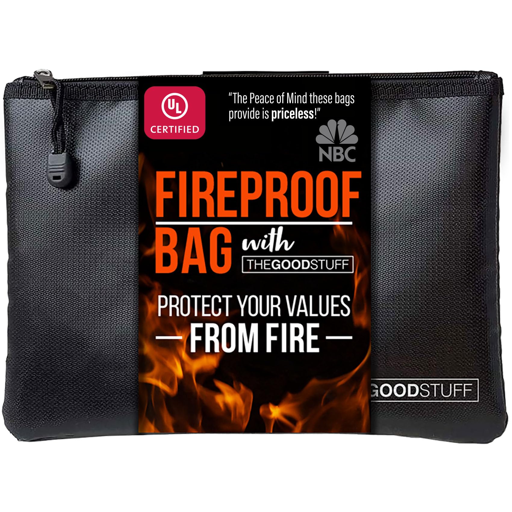 Water and Fireproof Pouch (10" x 13" / 2000℉), Protect Important Documents, Fireproof Bags (Extra Strength), Waterproof and Fireproof Document Bag, Fire Safe Bags, Keep Your Documents Safe (Legal)
