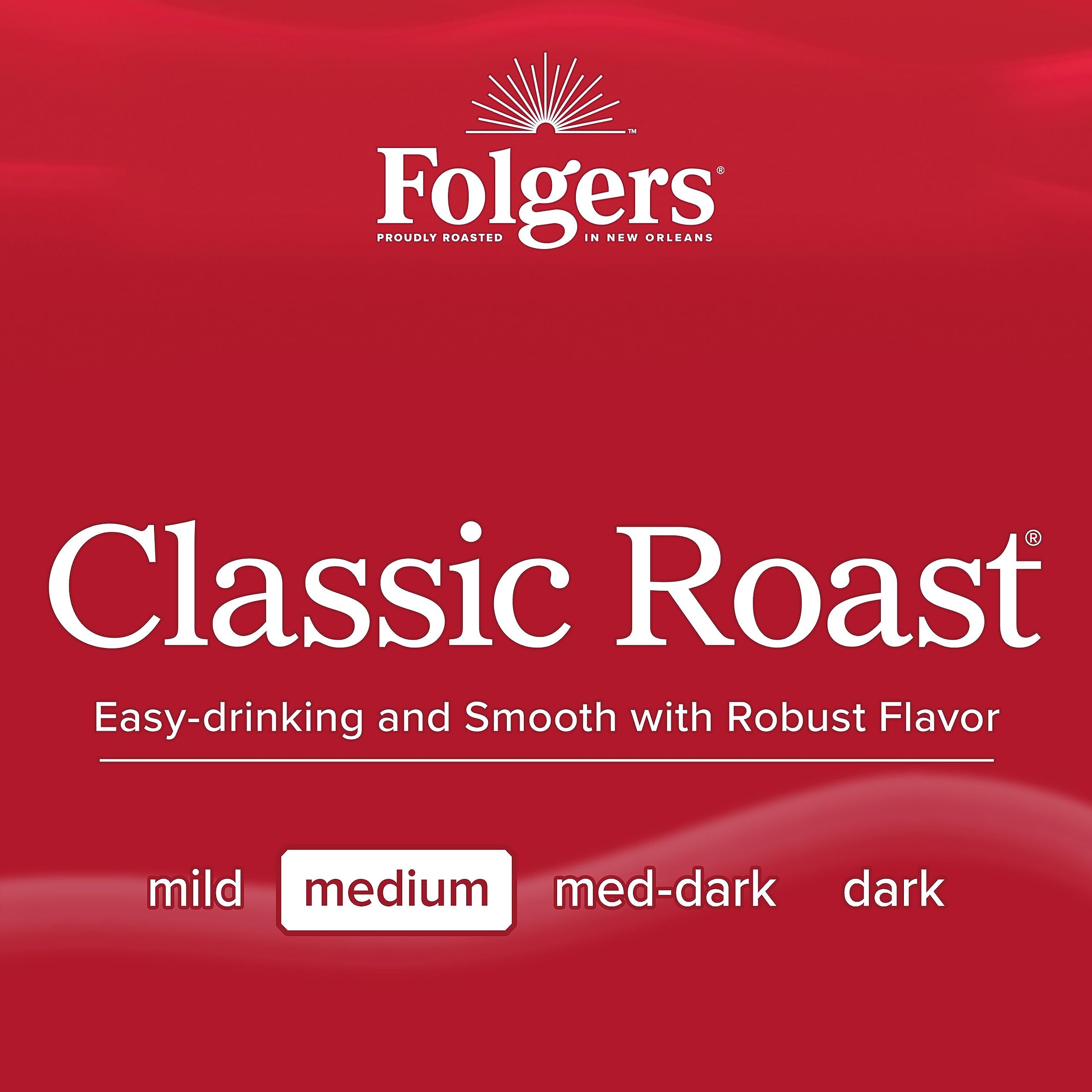 Folgers Classic Roast Instant Coffee Crystals, 8 Ounces