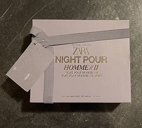 ZARA NIGHT POUR HOMME II + NIGHT POUR HOMME II SPORT EDP 100 ML 2 x (3.38 FL. OZ) Eau de parfum set of two