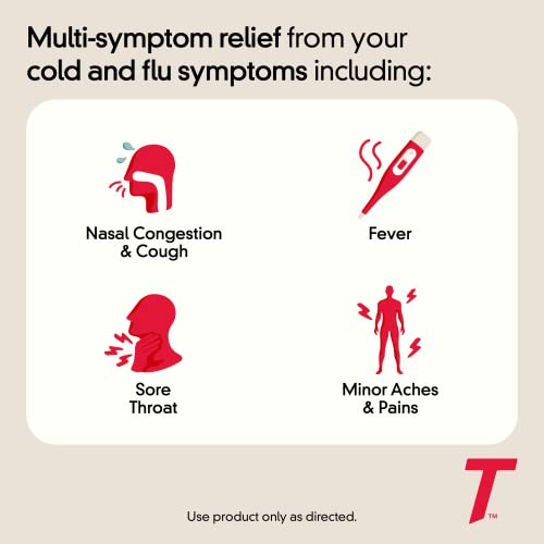 Tylenol Cold Flu Severe 50 packs of 2 Caplets in Each pack, Dispenser Pouch Box
