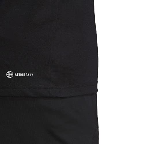 adidas Men's Training Essentials Feel Ready Logo T-Shirt, Black/White, Large