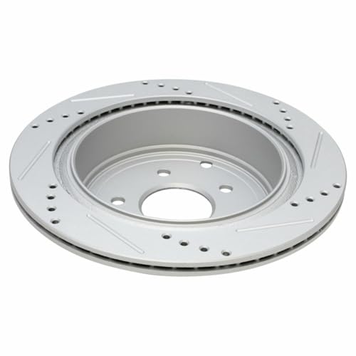 GCDAHZZ 2pcs Disc Brake Rotor Set Rear Left Driver and Right Passenger Side Coated Cast Iron Drilled and Slotted for Nissan,for Infiniti 2.68 In68mm-Center Hole Diameter 5pc