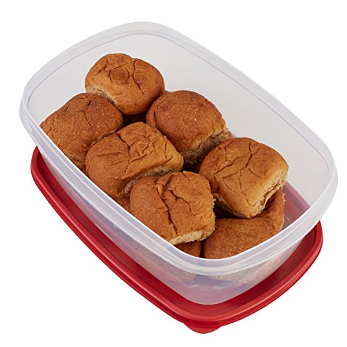 Rubbermaid Easy Find Lids Food Storage Container, 2.5 Gallon, Racer Red