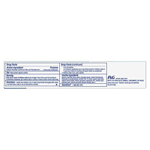 Crest Cavity & Tartar Protection Toothpaste, Whitening Baking Soda & Peroxide, 2.4 oz