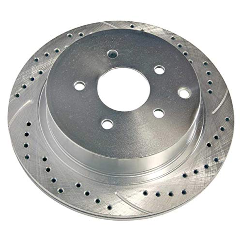LNMTLZHHM Compatible with Rear Drilled Slotted Brake Rotor Pair PR41350DSZPR
