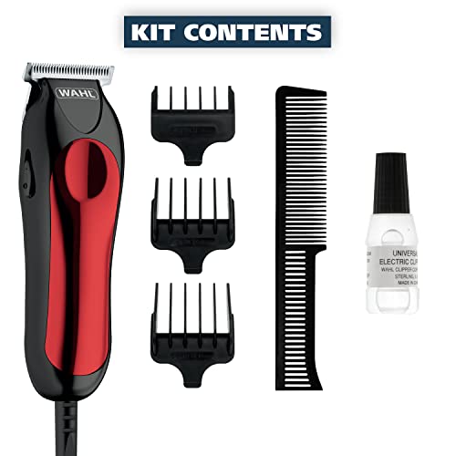 Wahl T-Pro Corded Compact Beard Trimmer with Diamond Finished T Blade for Bump Free Precision Outlining, Detailing, and Trimming - Model 9307-300