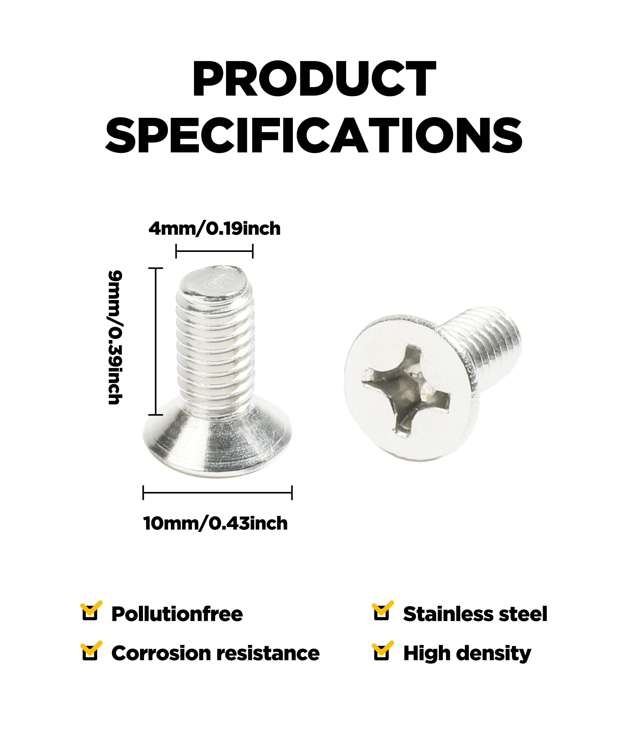 YAKEFLY 12 Packs Stainless Steel Brake Disc Rotor Screws for Front and Rear,Retaining Hardware Bolts Screw Kit,Screw Rotor Brake Disc Retaining 93600-06014-0H Replacement