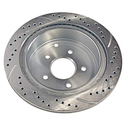 LNMTLZHHM Compatible with Rear Drilled Slotted Brake Rotor Pair PR41350DSZPR