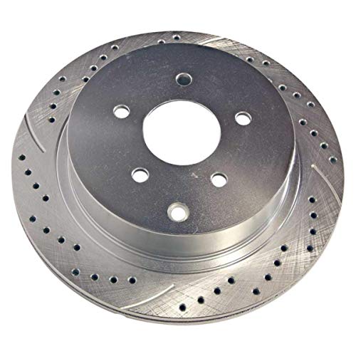 LNMTLZHHM Compatible with Rear Drilled Slotted Brake Rotor Pair PR41350DSZPR
