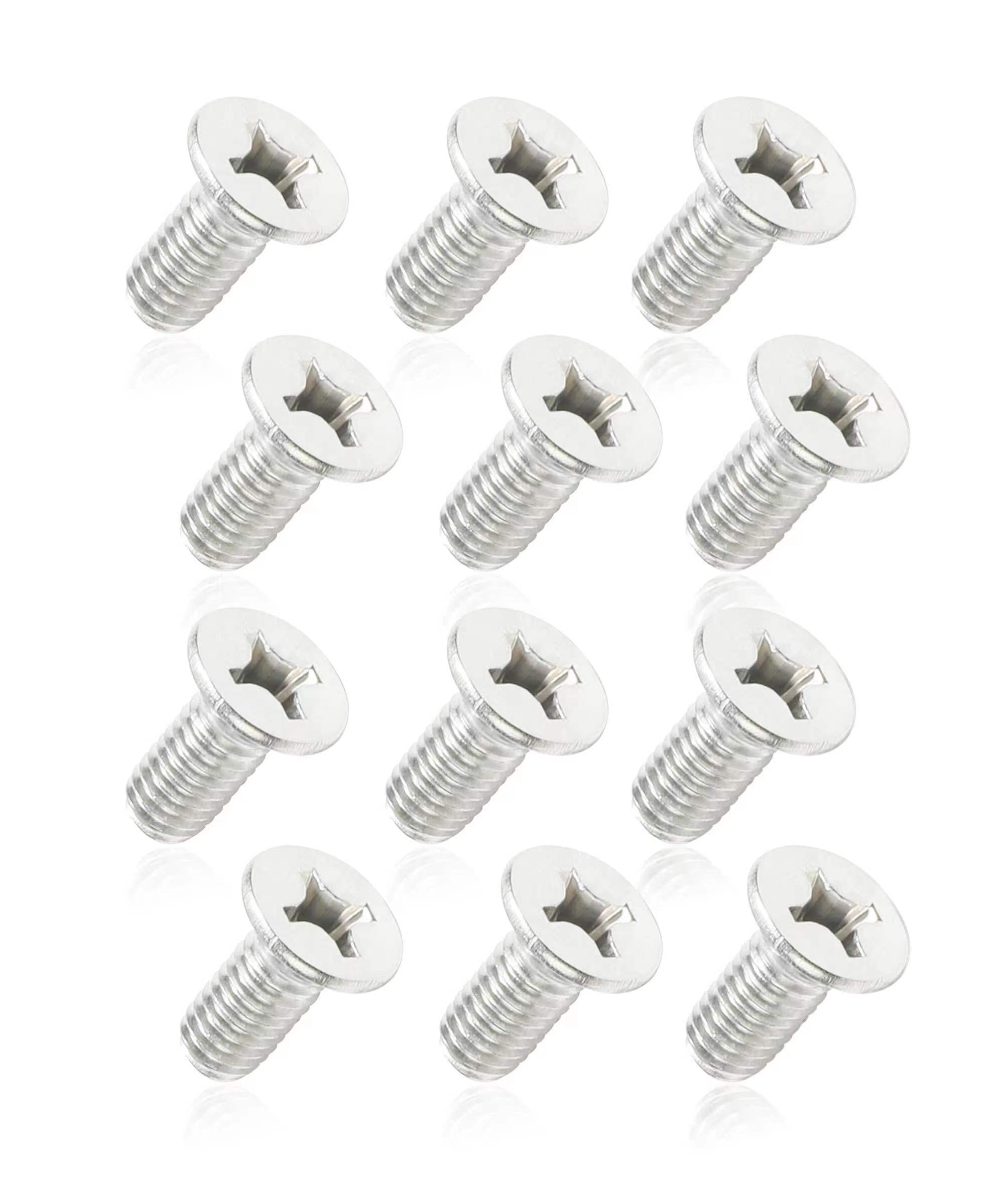 YAKEFLY 12 Packs Stainless Steel Brake Disc Rotor Screws for Front and Rear,Retaining Hardware Bolts Screw Kit,Screw Rotor Brake Disc Retaining 93600-06014-0H Replacement