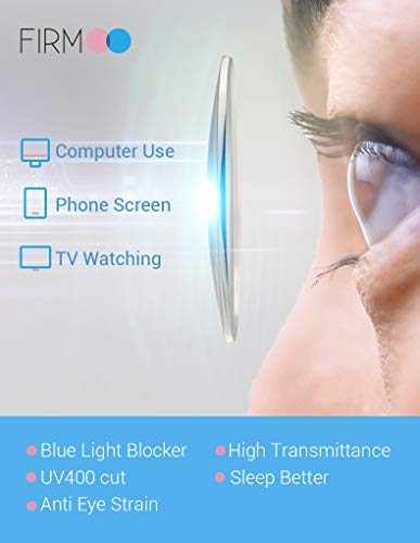 Firmoo Cateye Blue Light Blocking Glasses, Women Computer Glasses, Anti Eyestrain Vintage Cateye Pattern Eyewear Frame