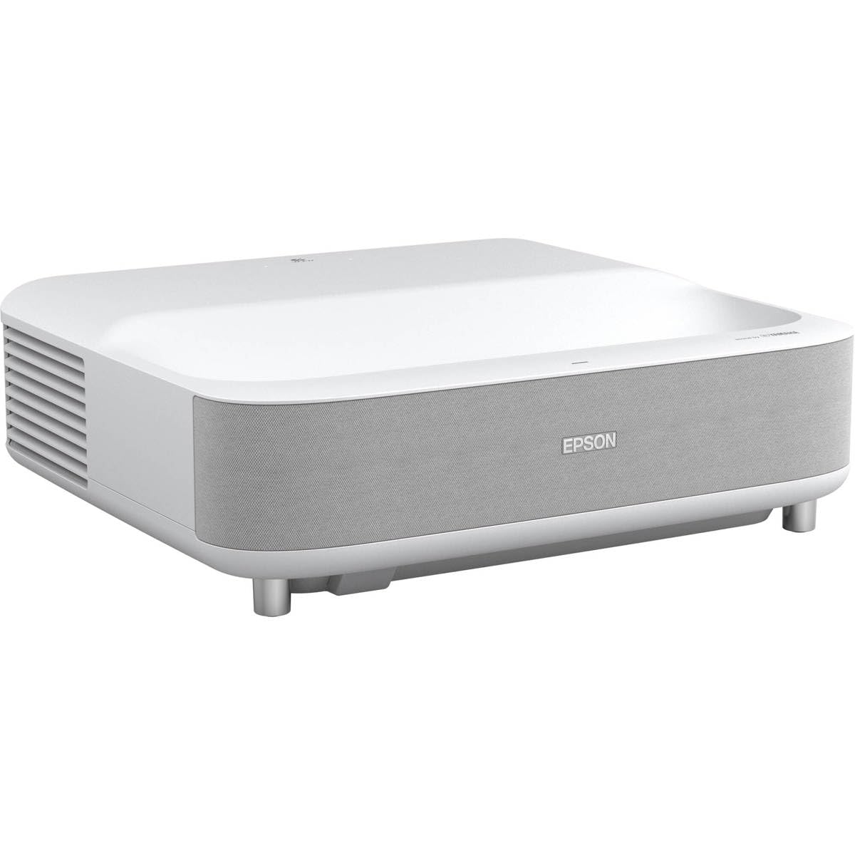 Epson EpiqVision Ultra Short Throw LS300 3LCD Smart Laser Projector, 3600 Lumens Color & White Brightness, HDR, Android TV, Yamaha Speakers, Bluetooth, Sports, Gaming, Movies - White (Renewed)