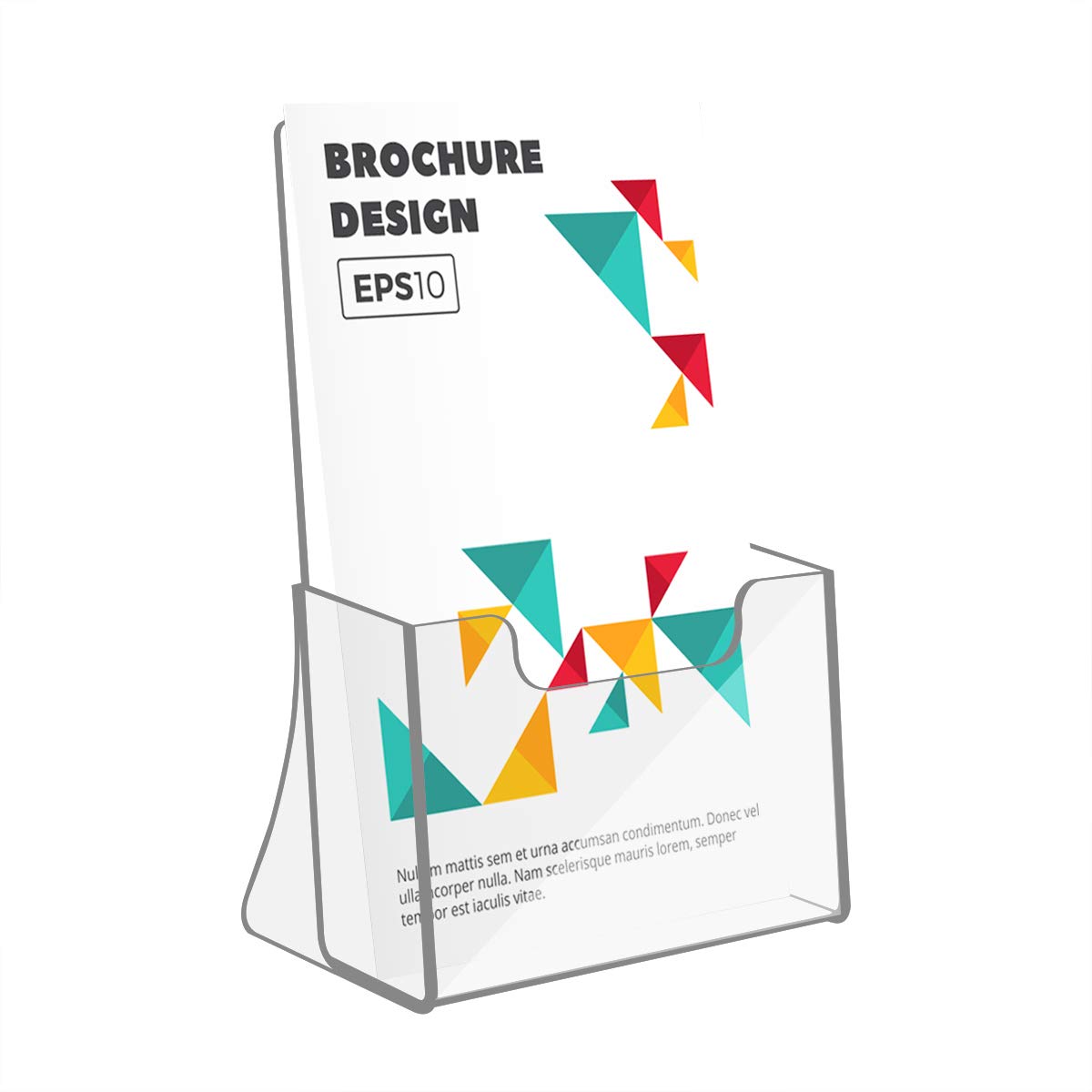NIUBEE 2 Pack 8.5'' x 5.5'' Acrylic Bi-fold Brochure Holder,Clear Plastic Counter top Organizer