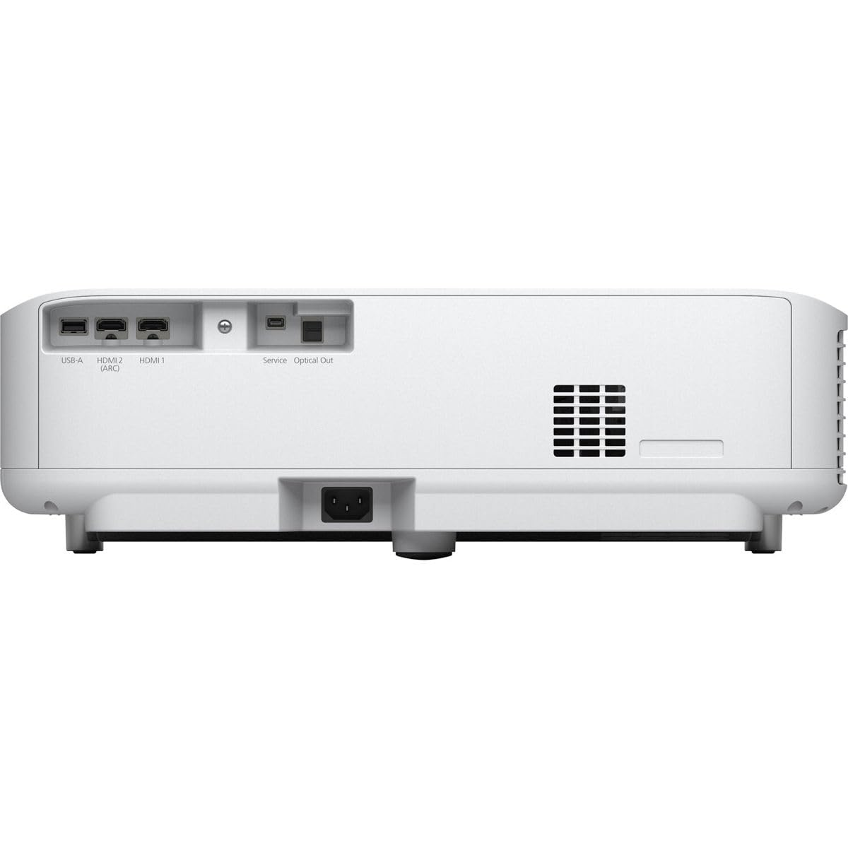 Epson EpiqVision Ultra Short Throw LS300 3LCD Smart Laser Projector, 3600 Lumens Color & White Brightness, HDR, Android TV, Yamaha Speakers, Bluetooth, Sports, Gaming, Movies - White (Renewed)